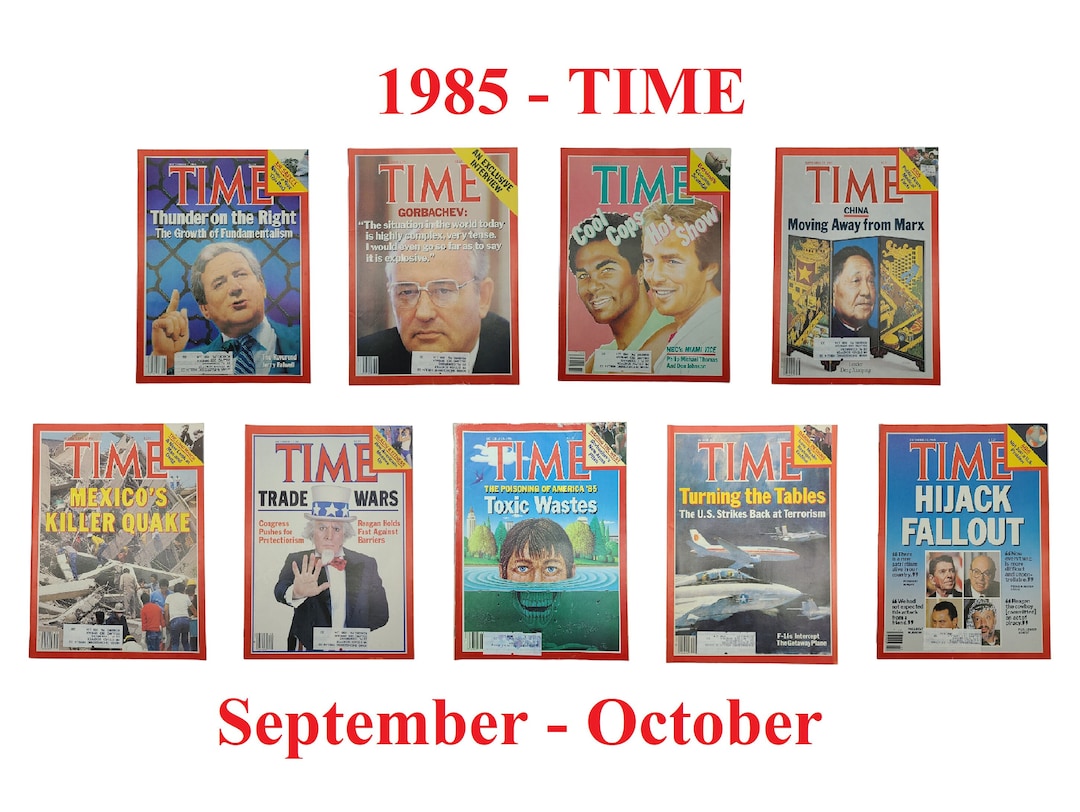 Choice of TIME Magazine – 1985 Sep-oct, Jerry Falwell, Gorbachev, Miami ...