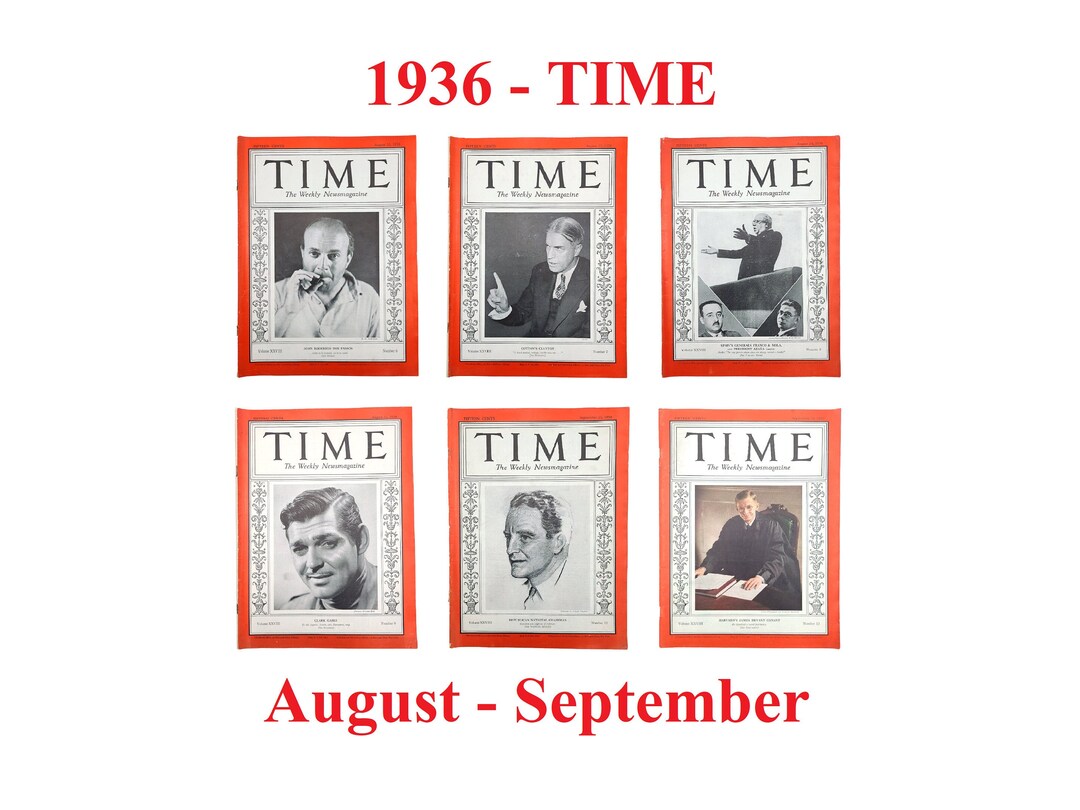 Choice of TIME Magazine – 1936 Aug-sep, Novelist, Business, Spain ...