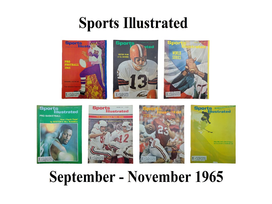 Sports Illustrated Magazines 1965 Sep-nov, Football, Vikings, Cleveland ...