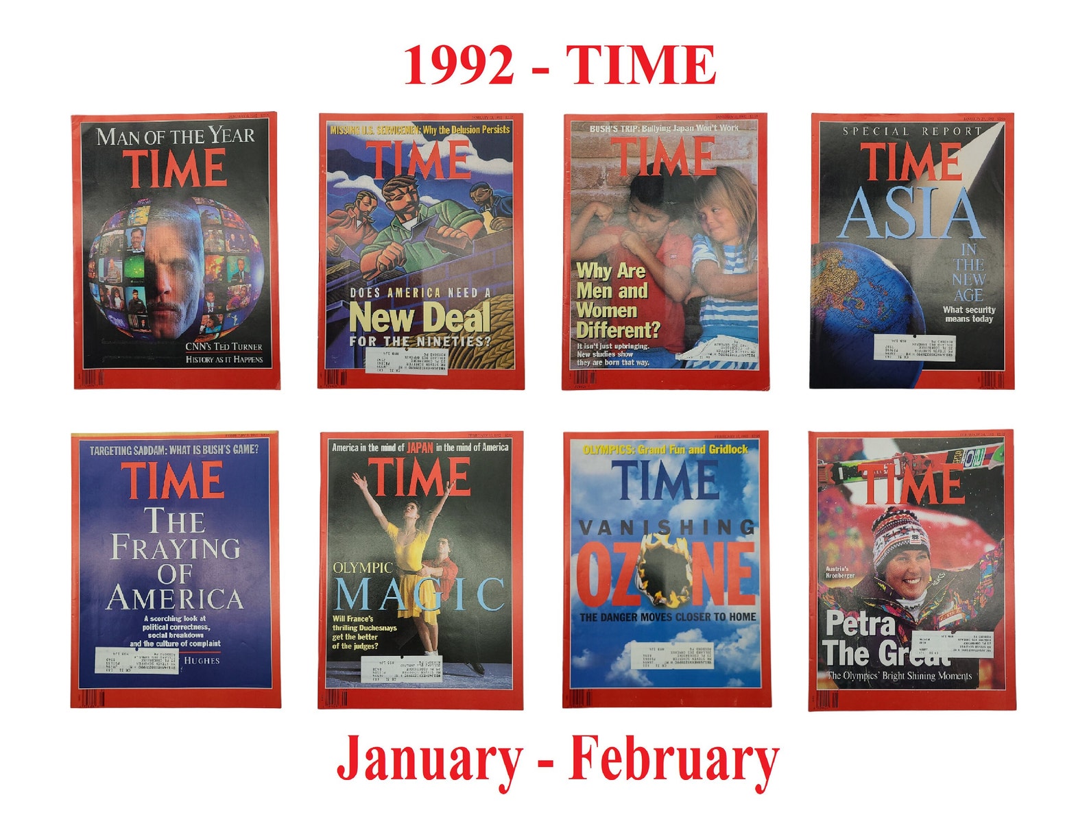 Choice of TIME Magazine – 1992 Jan-feb, Man of the Year, Ted Turner ...