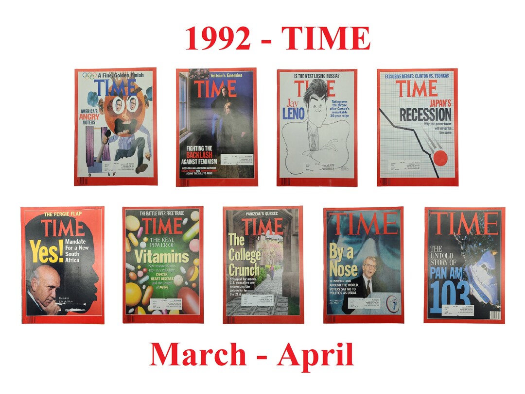 Choice of TIME Magazine – 1992 Mar-apr, American Election, Feminism ...