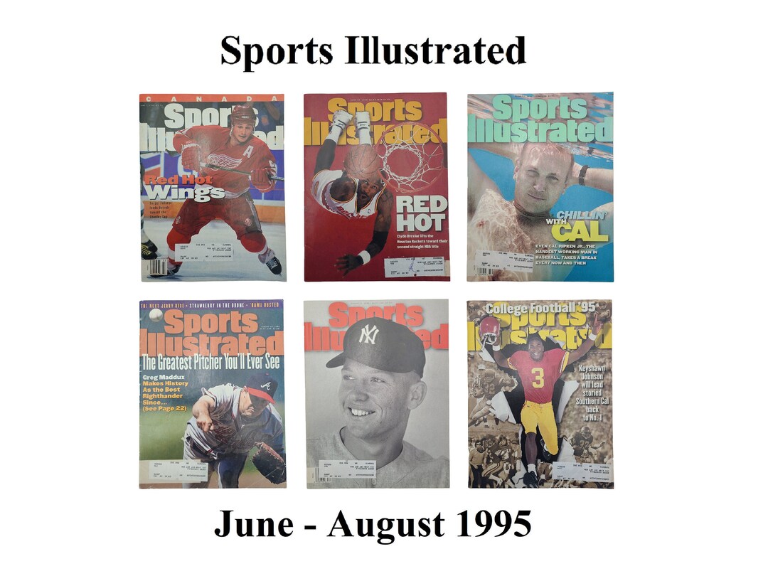 Sports Illustrated Magazines 1995 Jun-aug, Hockey, Detroit, Basketball ...