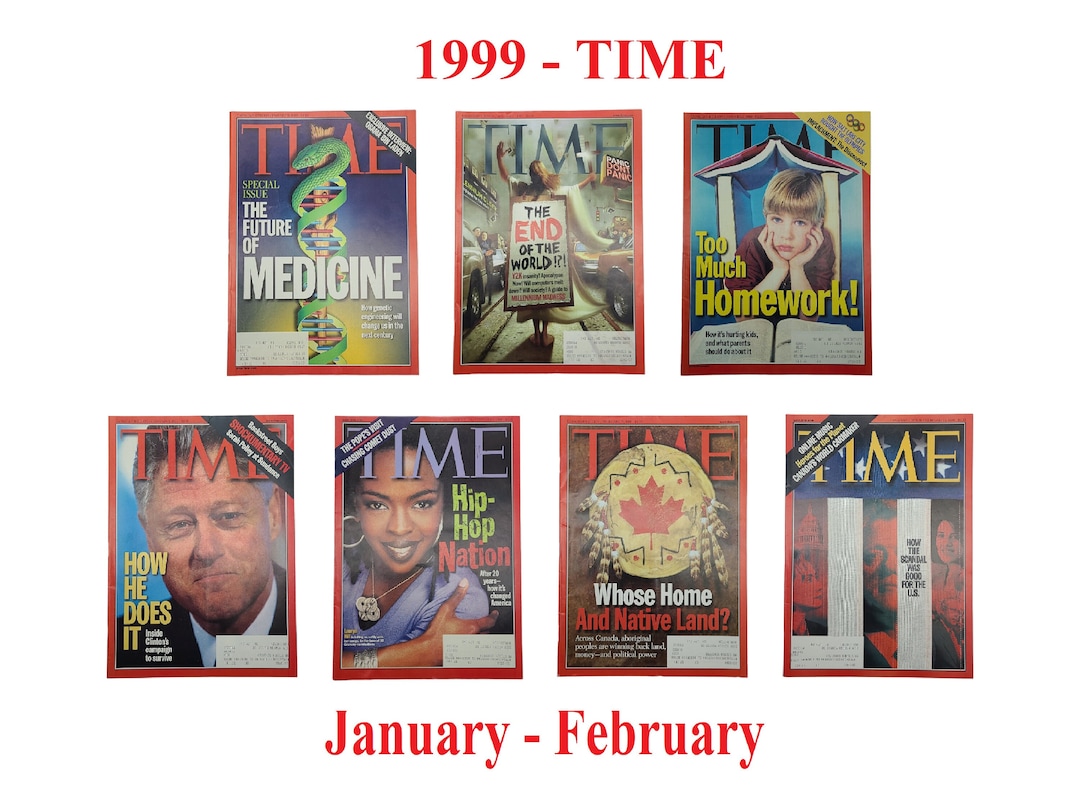 Choice of TIME Magazine 1999 Jan-feb, Y2K, Apocalypse, Education, Bill ...