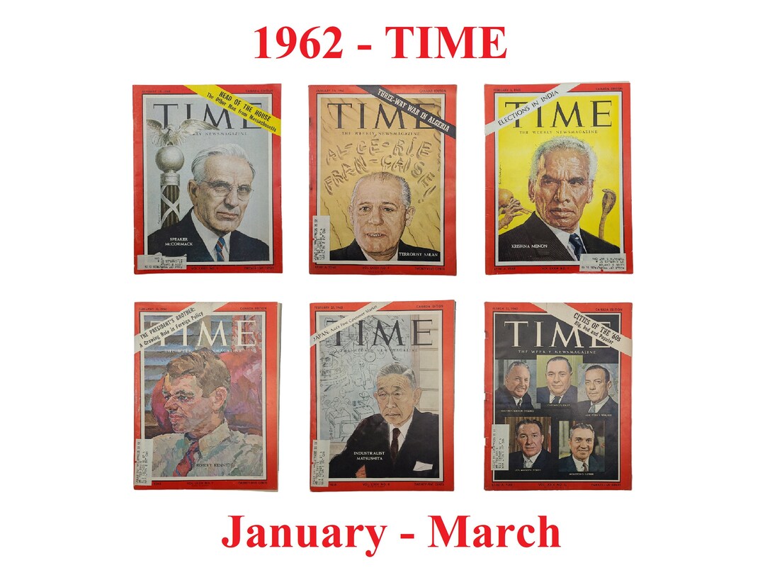 Choice of TIME Magazine 1962 Jan-mar, Massachusetts, Algeria, India ...