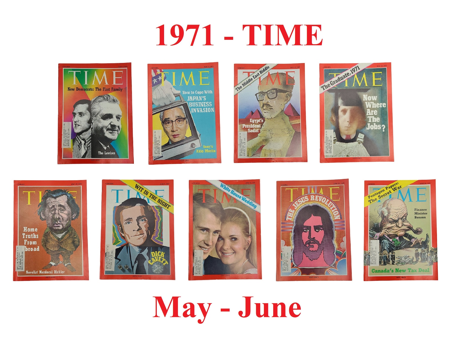 Choice of TIME Magazine 1971 May Jun the Lewises Akio - Etsy Canada