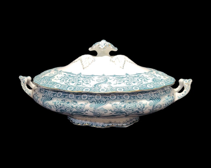 F. Winkle & Co. Colonial Pottery Stoke England Blue/white Covered ...