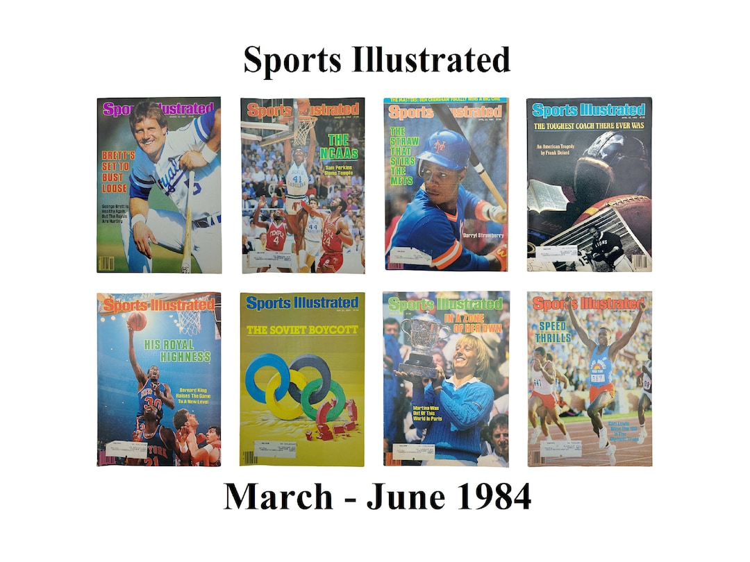 Sports Illustrated Magazines 1984 Mar-jun, Baseball, MLB, NCAA ...