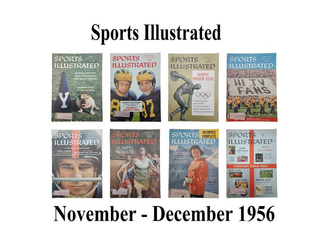 Sports Illustrated Magazines 1956 Nov-dec, Yale, Michigan Football ...