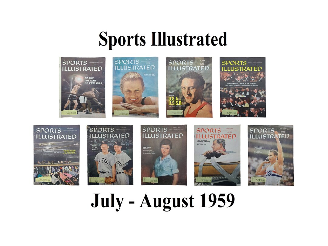 Sports Illustrated Magazines 1959 Jul-aug, Boxing, Olympics, Swimming ...