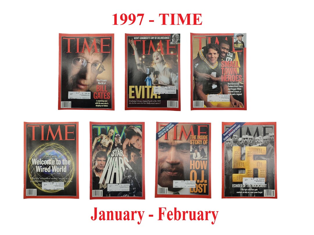Choice of TIME Magazine – 1997 Jan-feb, Bill Gates, Evita, Madonna ...