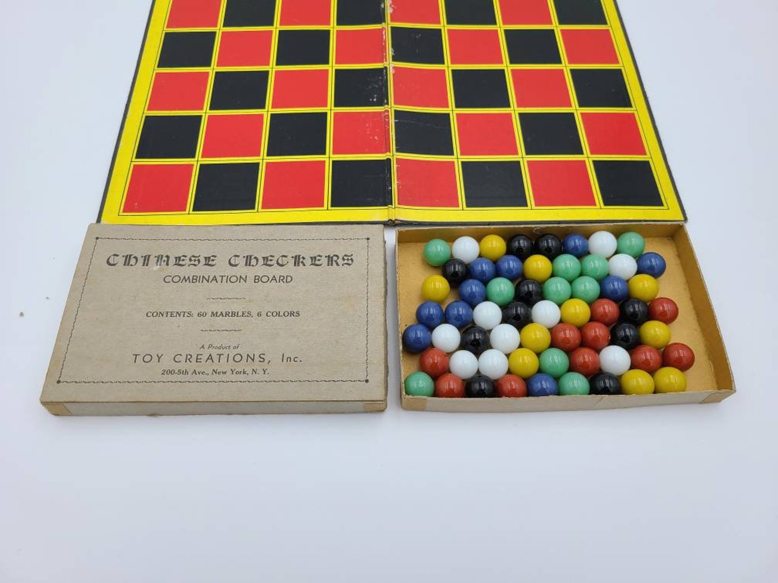 1930s Chinese Checkers Combination Game Board by Toy Creations - Etsy
