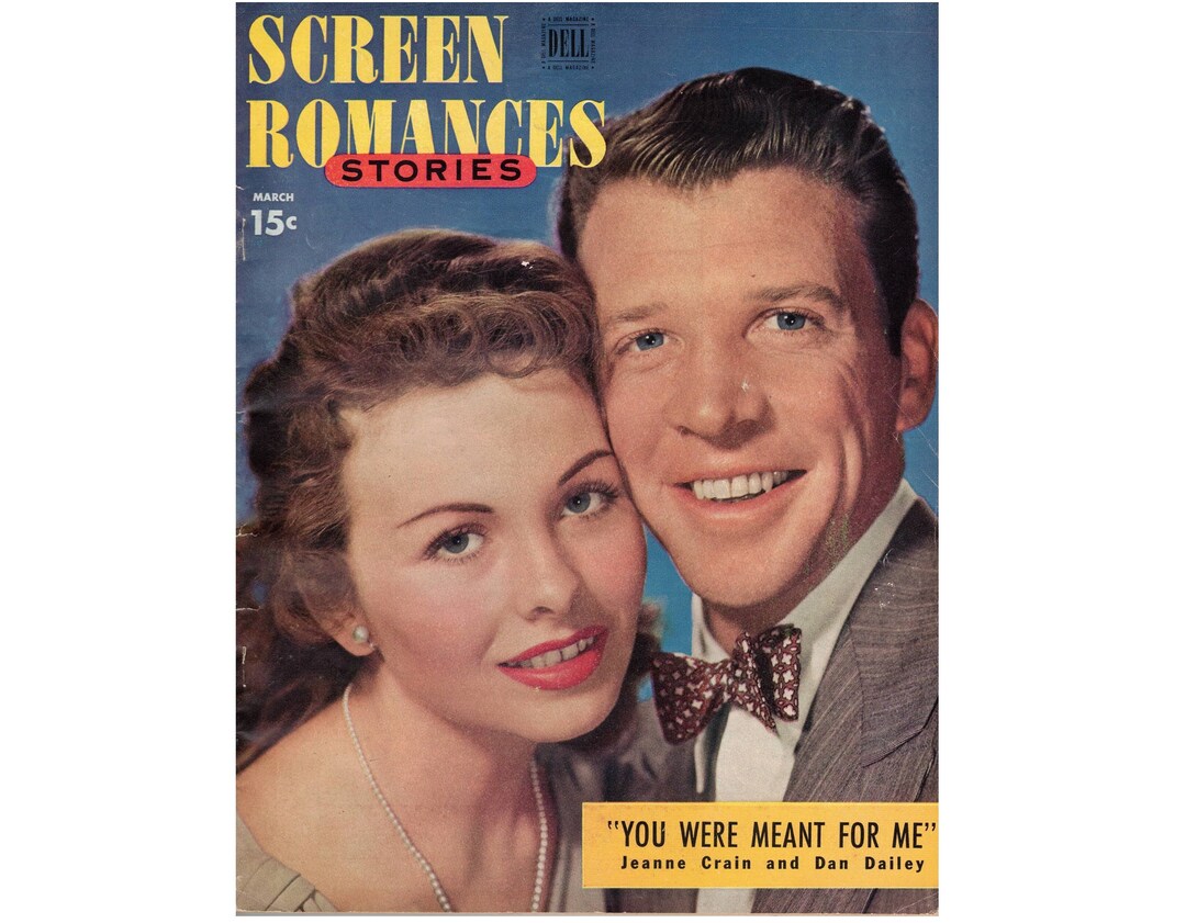 Screen Romances Magazine,march 1948, Jeanne Crain and Dan Dailey From ...