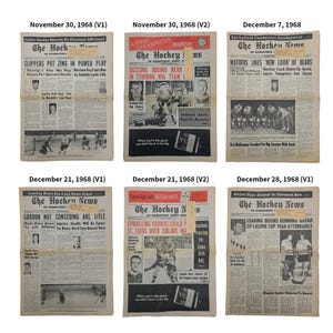 The Hockey News - Choice of Original 1968 Issue. Sports History ...