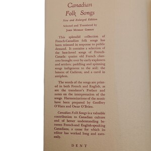 Canadian Folk Songs (old and New) Selected and Translated by J. Murray ...