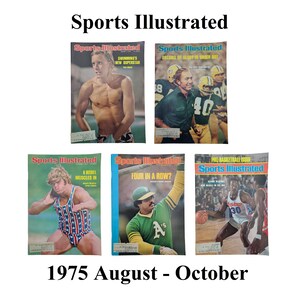 Sports Illustrated Magazines 1975 Aug-oct, Swimming, Football, NFL ...