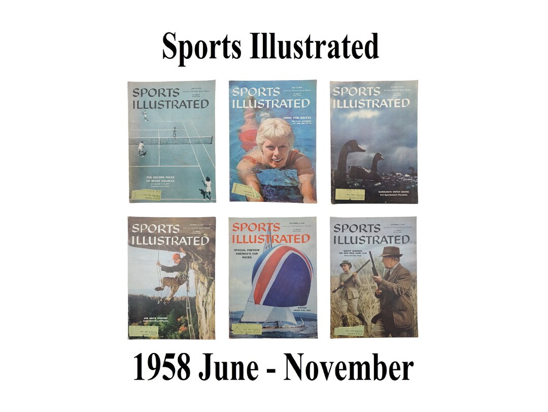 Sports Illustrated Magazines 1958 Jun-nov Tennis Swimming - Etsy