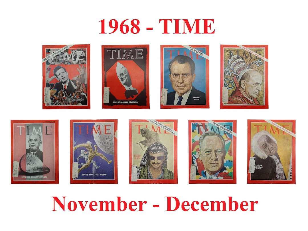 Choice of TIME Magazine – 1968 Nov-dec, New York, Lyndon Johnson, Nixon ...