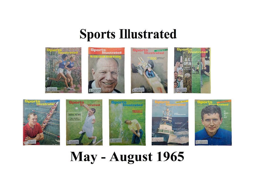 Sports Illustrated Magazines 1965 May-august, Runners, Baseball, Indy ...