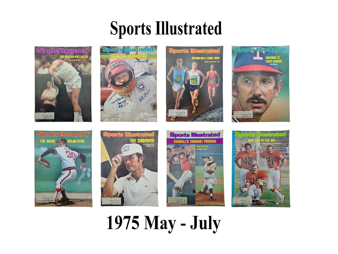 Sports Illustrated Magazines 1975 May-jul, Tennis, Indy 500, Track and ...