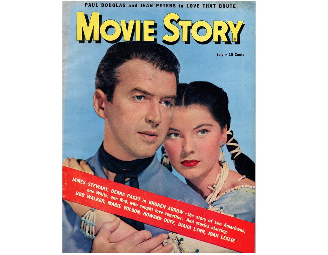 Movie Story Magazine July 1950 James Stewart and Debra Paget - Etsy