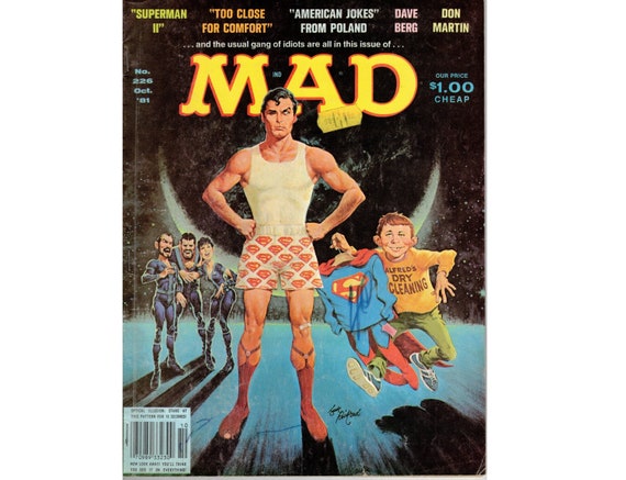 MAD Magazine No. 226 Oct '81 MAD Superman II. Illustrated - Etsy