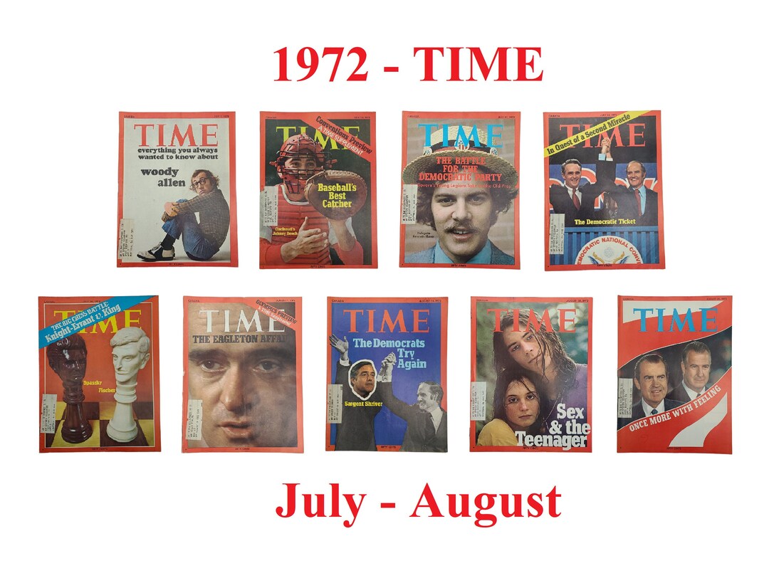 Choice of TIME Magazine – 1972 Jul-aug, Woody Allen, Johnny Bench ...