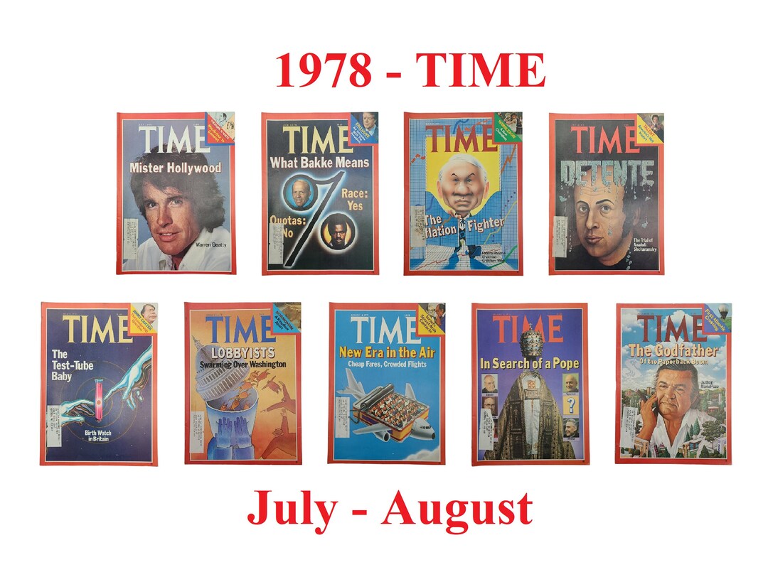 Choice of TIME Magazine – 1978 Jul-aug, Warren Beatty, Bakke, Inflation ...
