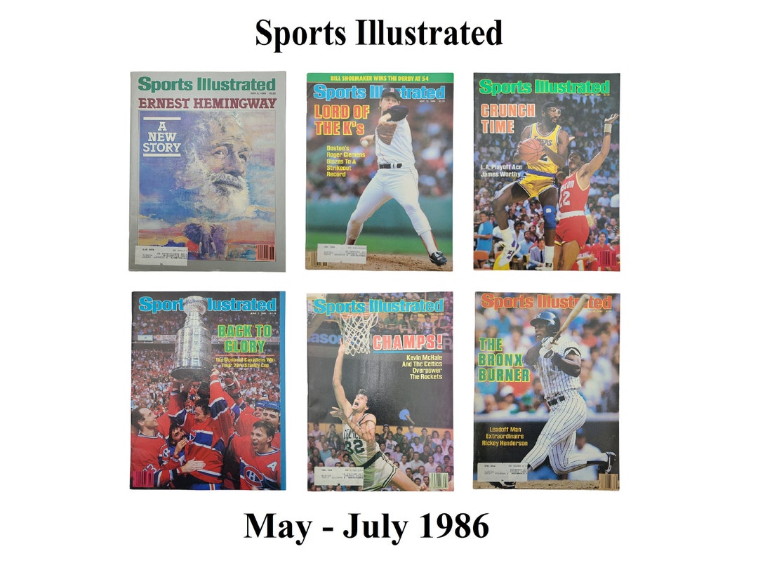 Sports Illustrated Magazines 1986 May-jul, Hemingway, Baseball, Boston ...