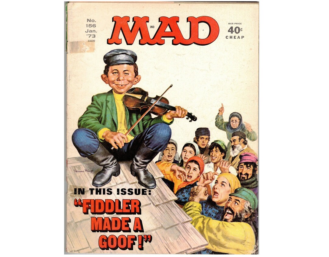 MAD Magazine No. 156 Jan '73, fiddler Made a Goof on the Cover. - Etsy