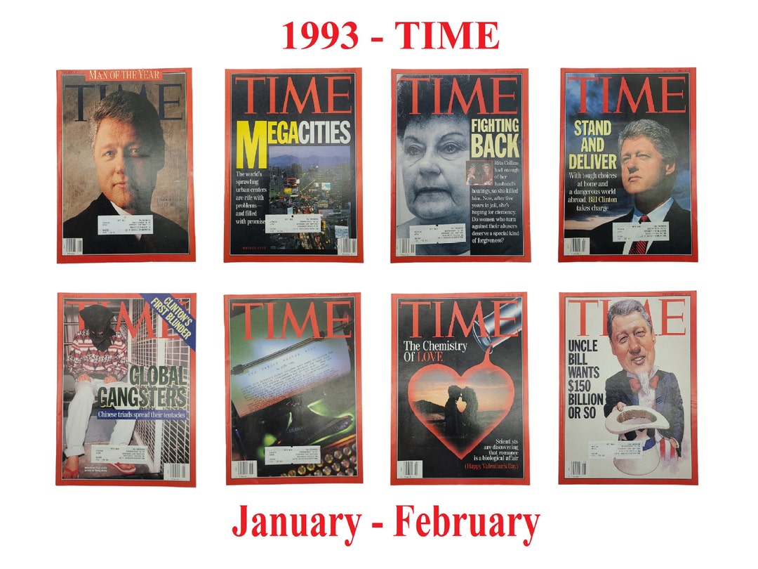 Choice of TIME Magazine – 1993 Jan-feb, Man of the Year, Bill Clinton ...