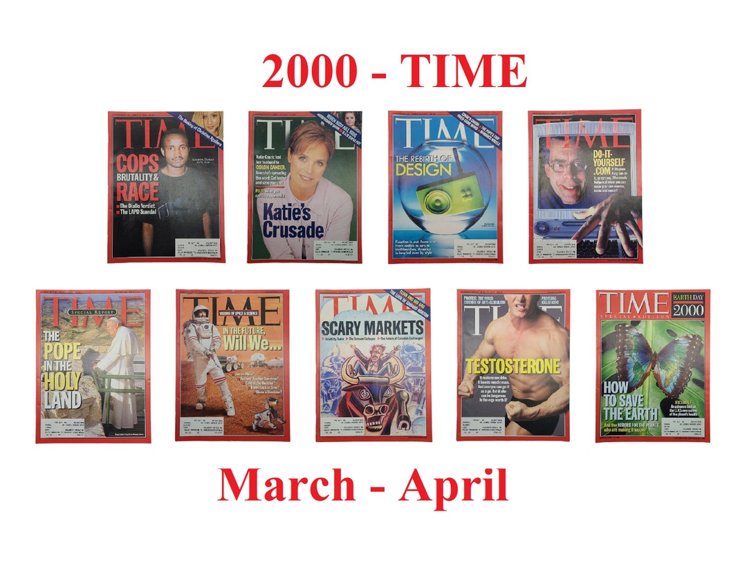 Choice of TIME Magazine 2000 Mar-apr, Police Brutality, Katie Couric ...