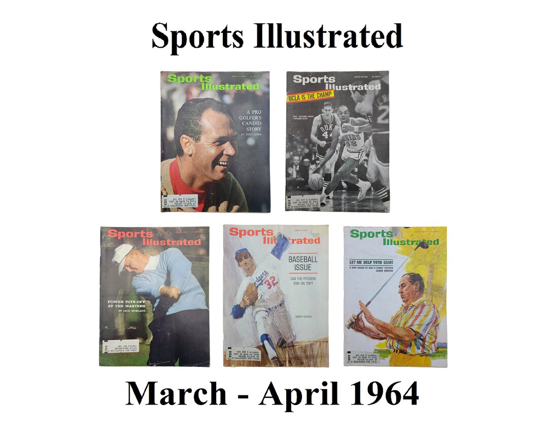 Sports Illustrated Magazines 1964 Mar-apr, Golf Masters, College ...