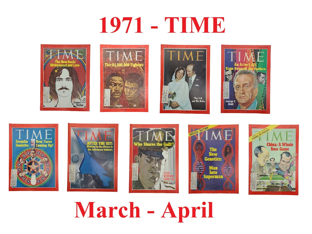Choice of TIME Magazine – 1971 Mar - Apr, James Taylor, Ali, Frazier ...