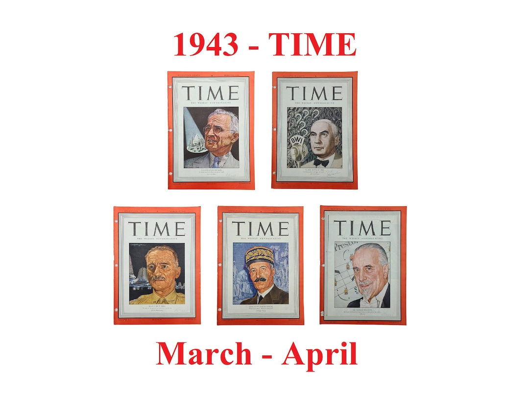 Choice of TIME Magazine – 1943 Mar-apr, War, WW2, Harry Truman, Elmer ...