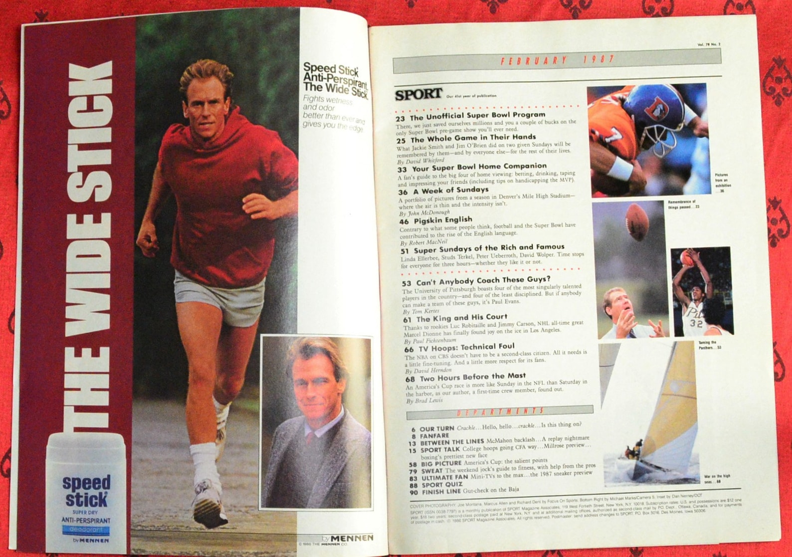 Sport magazine February 1987. Super Sunday Spectacular. | Etsy