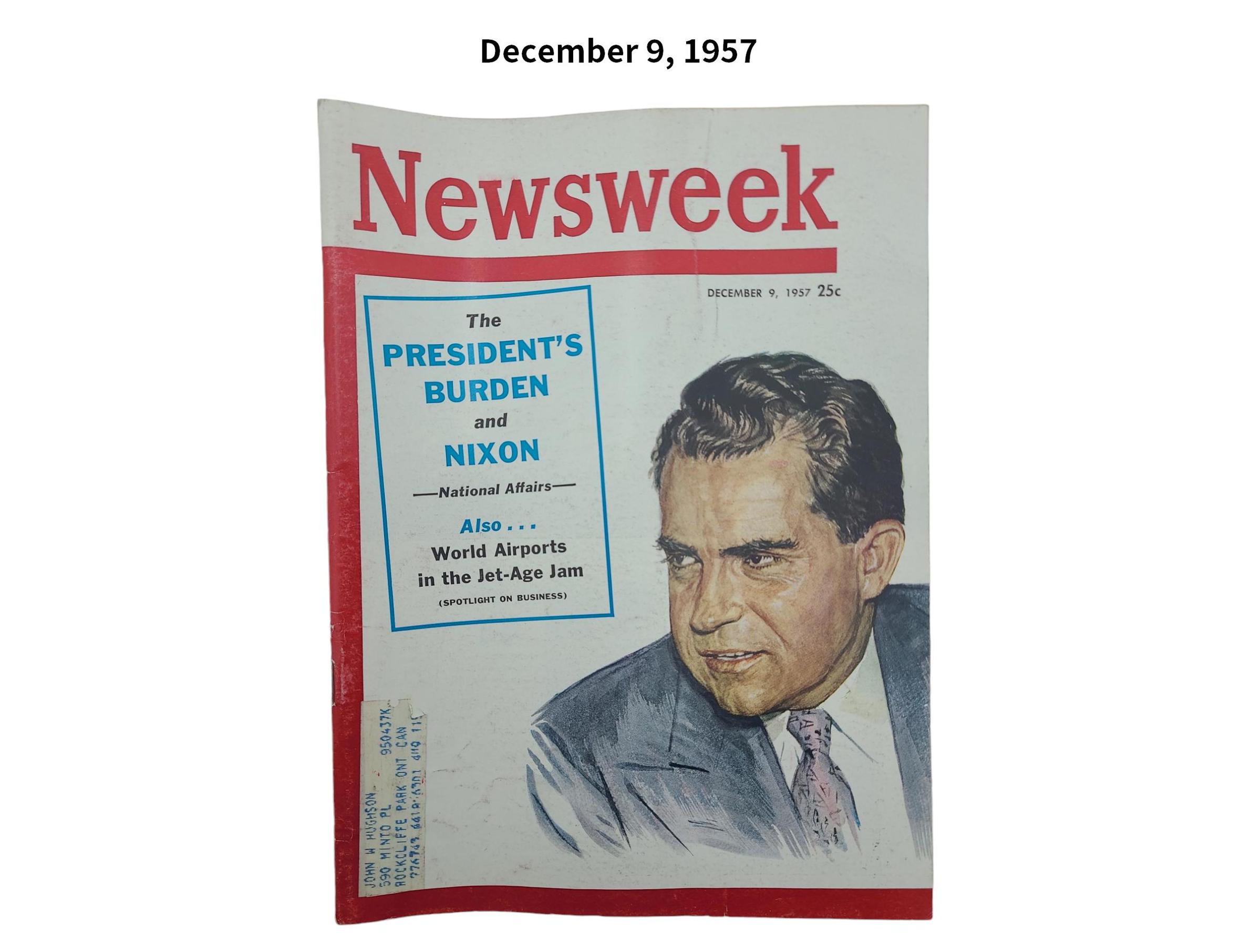 Newsweek Magazine - Choose From Original Vintage Issues From the 1950's ...