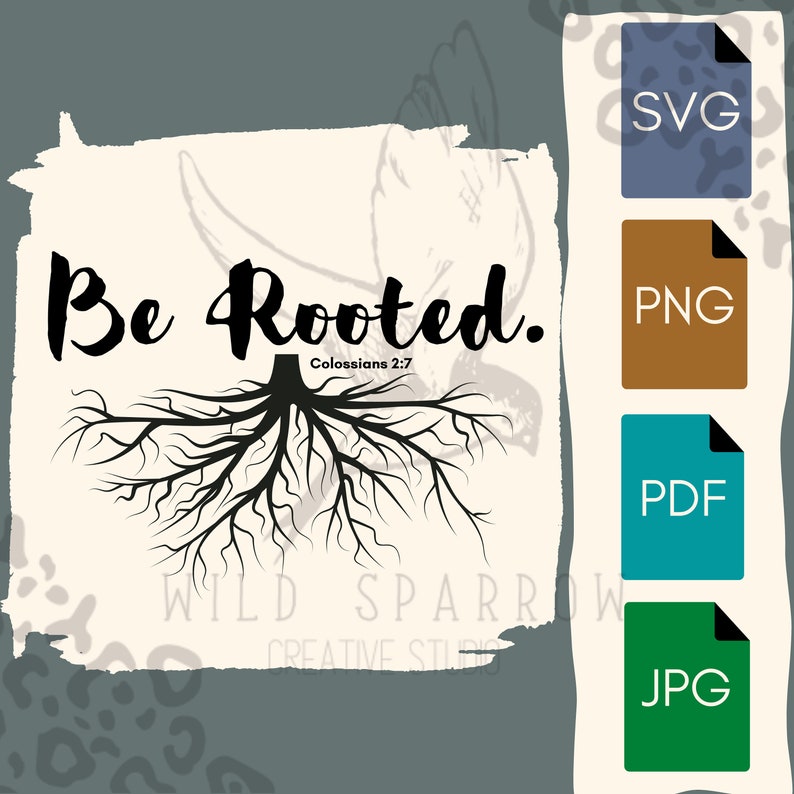 Be Rooted Svg-christian Svg-bible Svg-jpg-pdf-png-christian Clipart ...