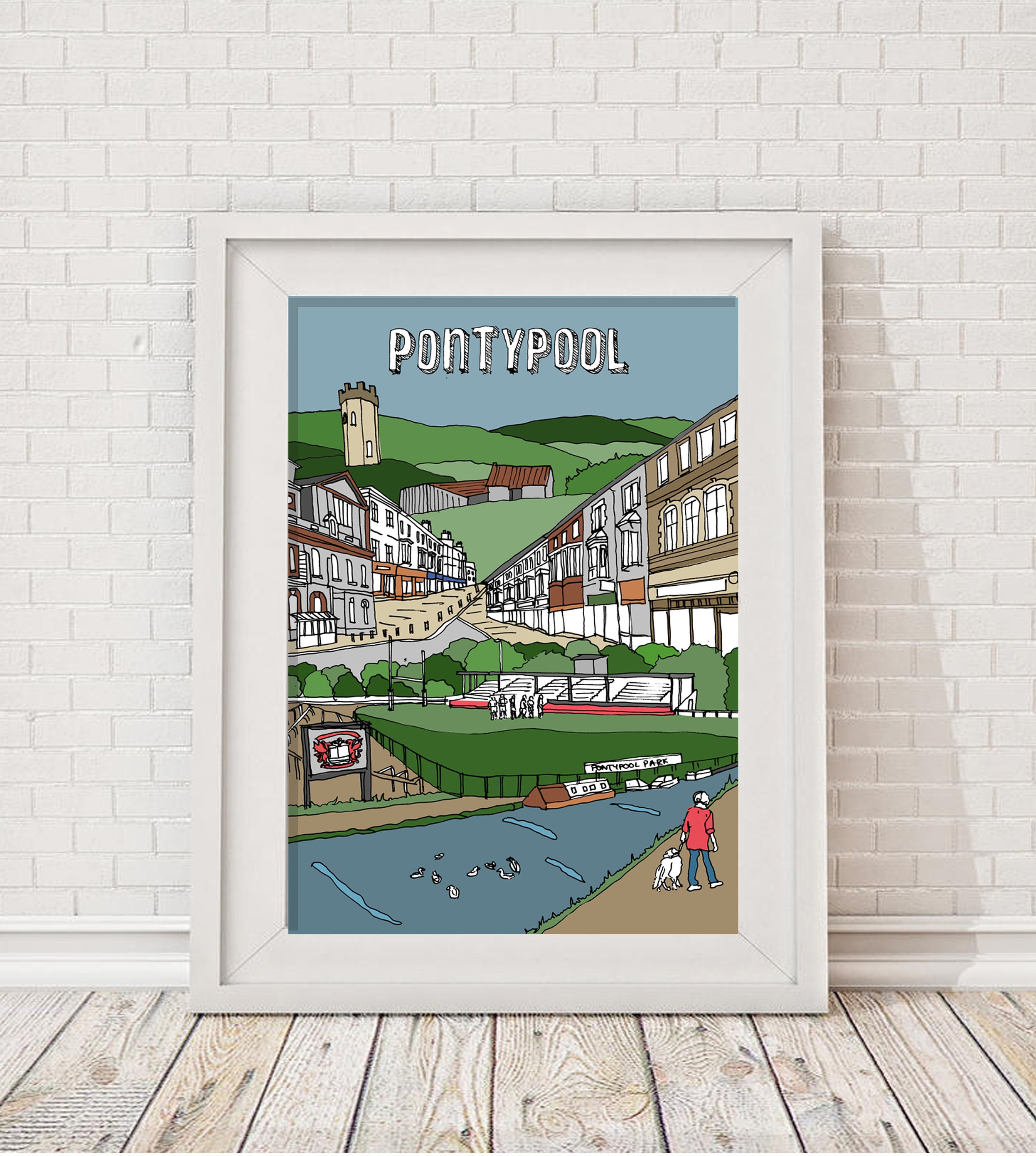 Pontypool, Wales. Colour Illustration - Etsy UK