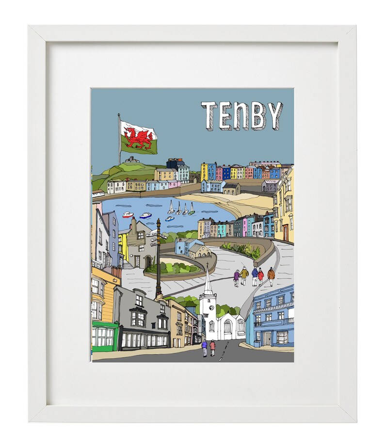 Tenby. Hand Drawn Illustration. - Etsy