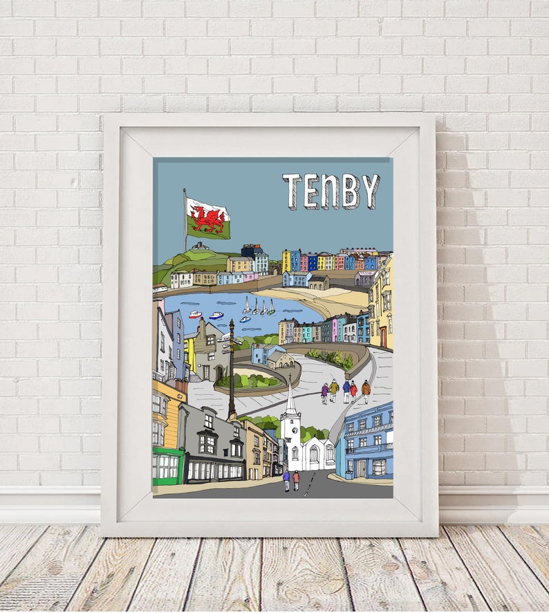 Tenby. Hand Drawn Illustration. - Etsy