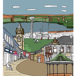 Neath, South Wales. Colour Illustration. - Etsy
