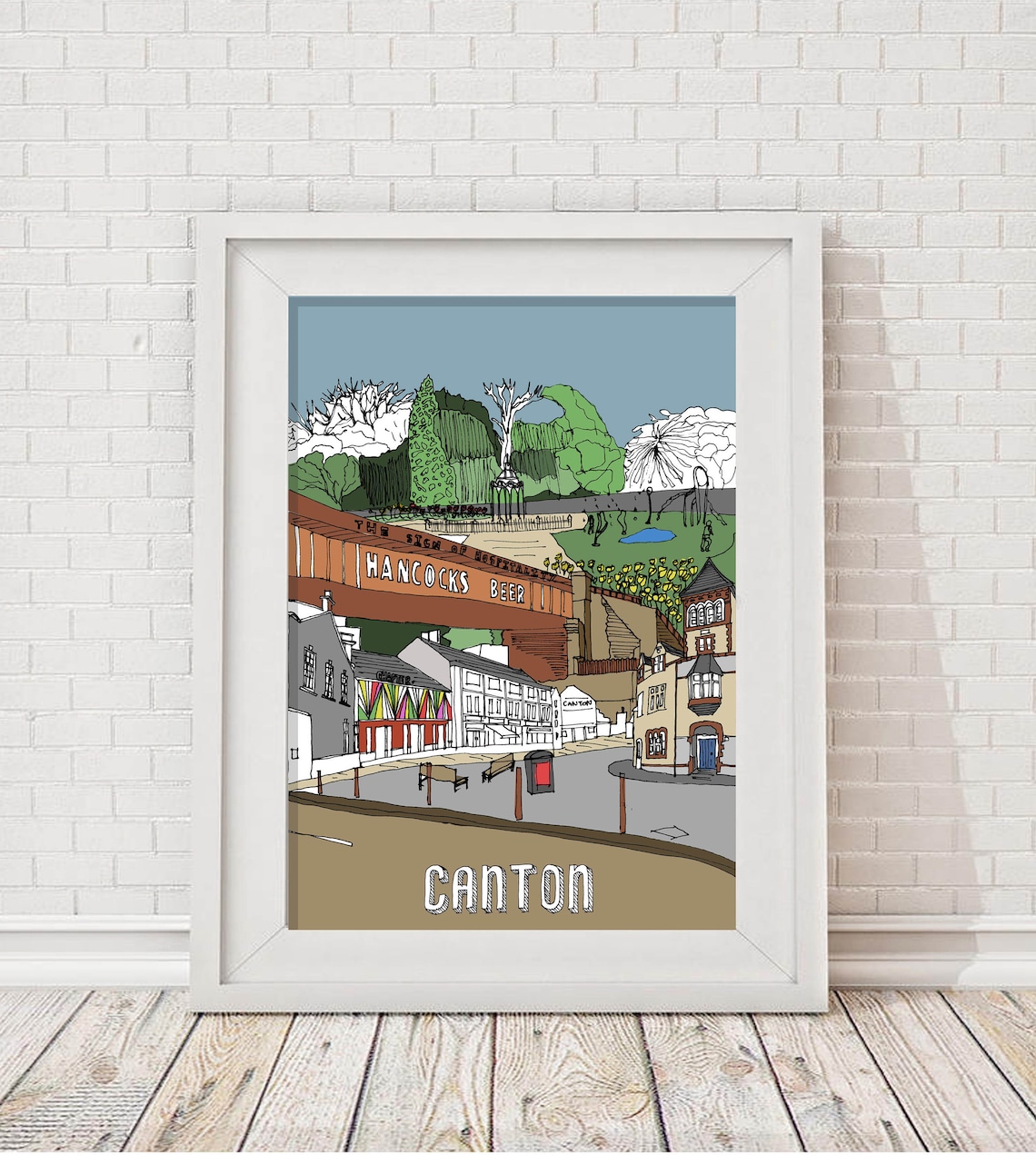 Canton, Cardiff. Colour Illustration. - Etsy