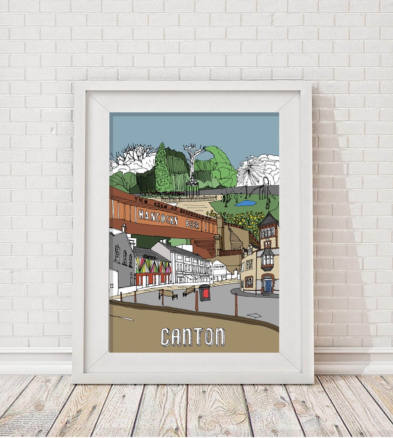 Canton, Cardiff. Colour Illustration. - Etsy
