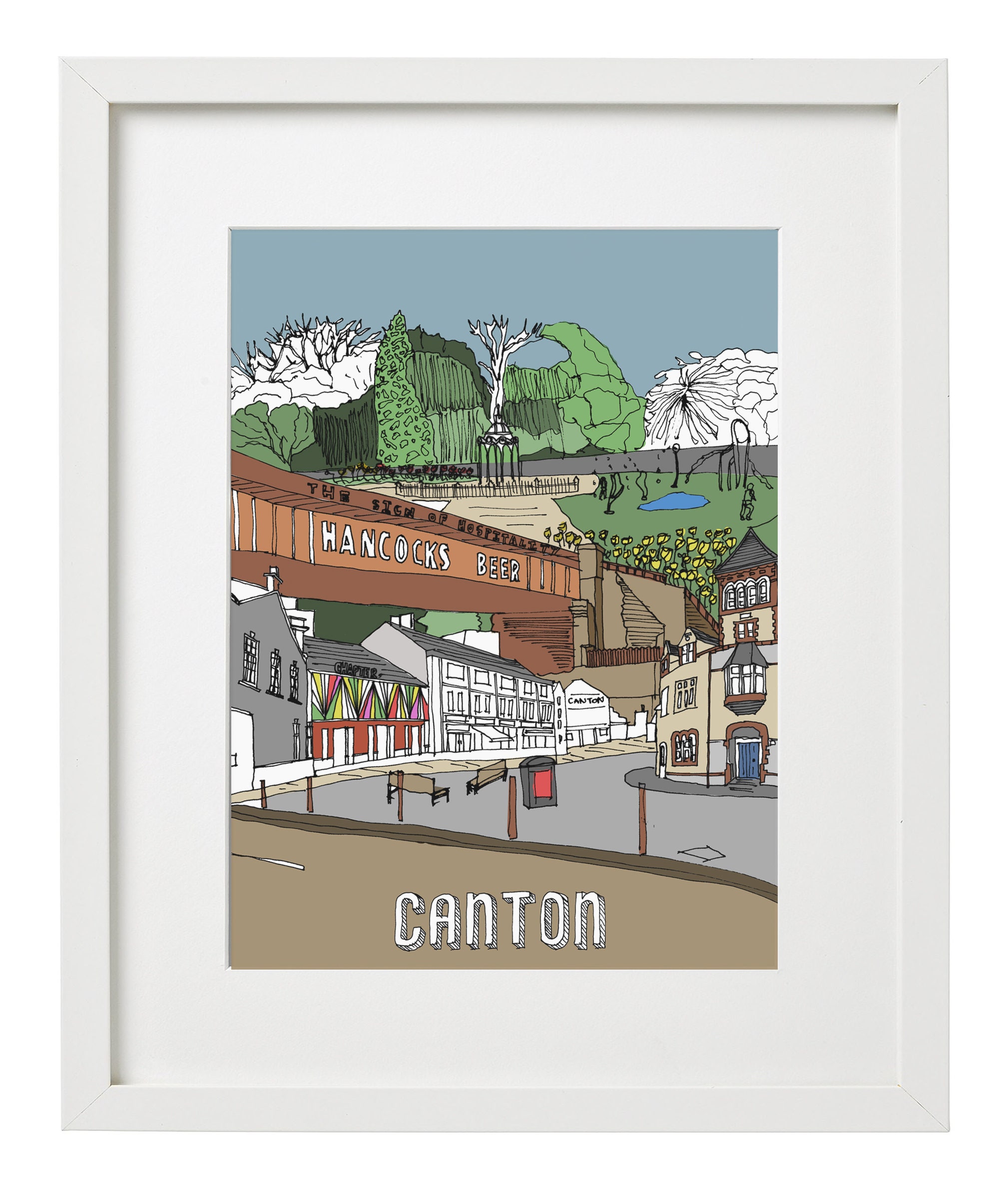 Canton, Cardiff. Colour Illustration. - Etsy