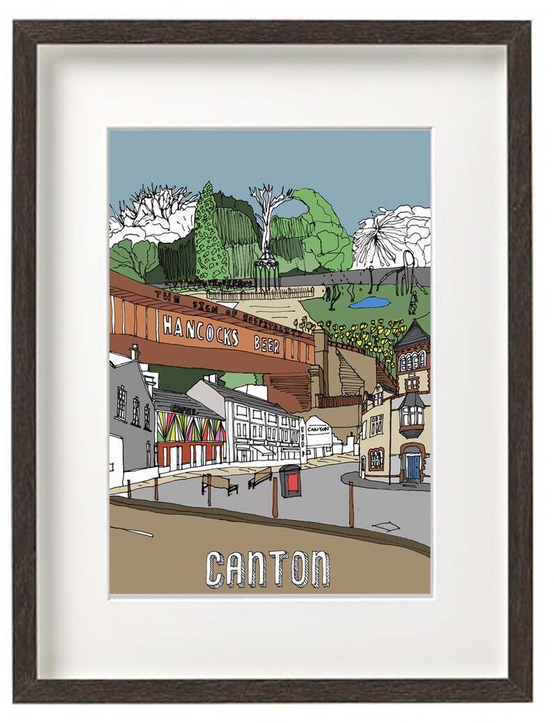 Canton, Cardiff. Colour Illustration. - Etsy