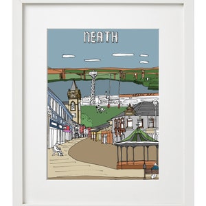 Neath, South Wales. Colour Illustration. - Etsy