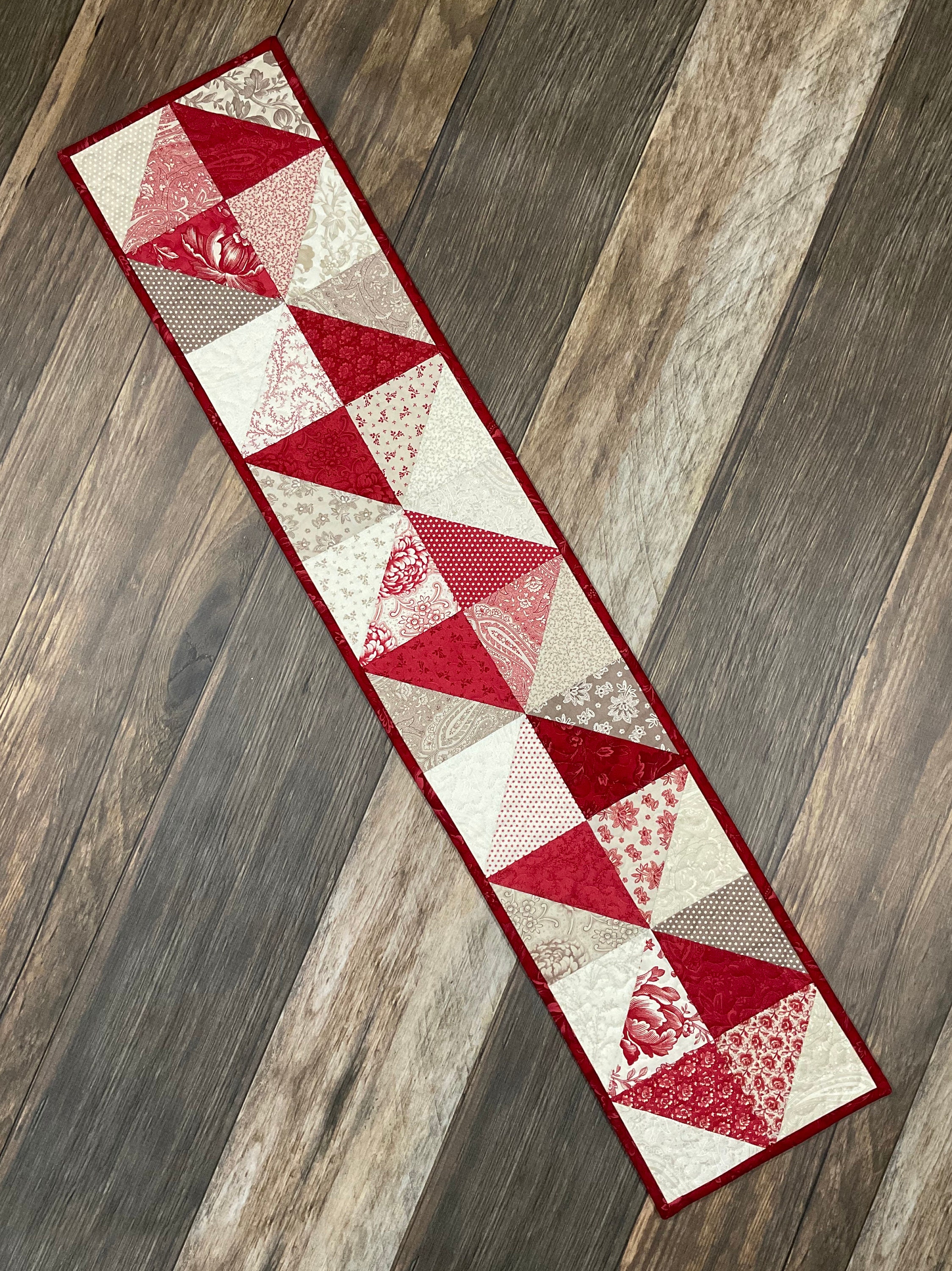 Long Narrow Quilted Half-square Table Runner 40 X | Etsy