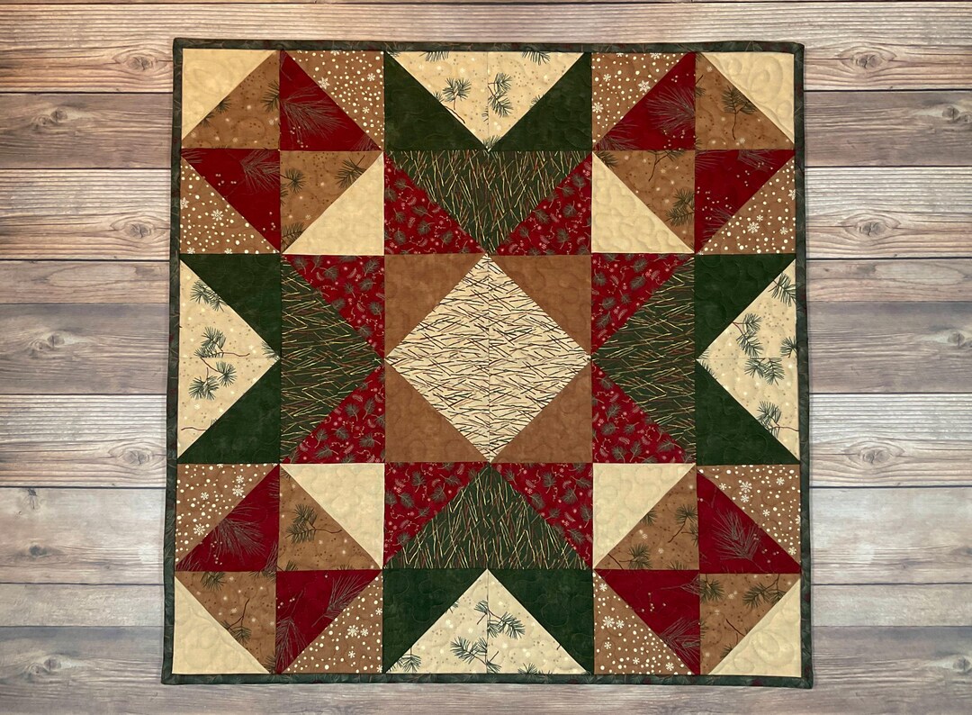 Quilted Expanding Star Table Topper / Wallhanging, 24" Square - Etsy