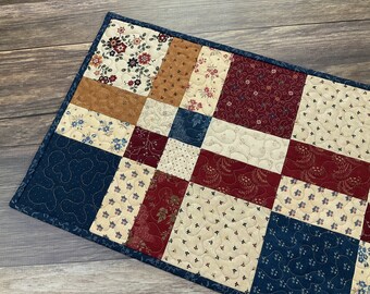 Broken Nine-patch Quilted Table Runner 52 X 13 | Etsy