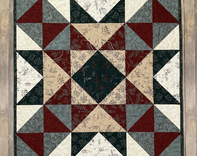 Square Expanding Star Quilted Table Topper / Wallhanging, 24" - Etsy